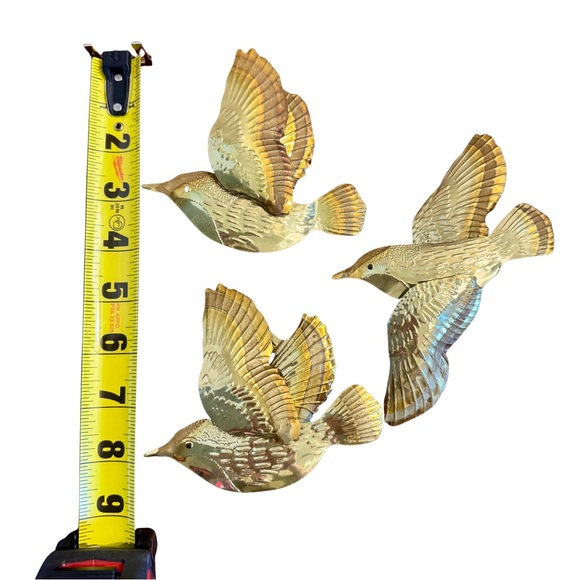 Homco | Wall Decor | Vintage Homco Brass Flying Birds Wall Decor Set Of ...